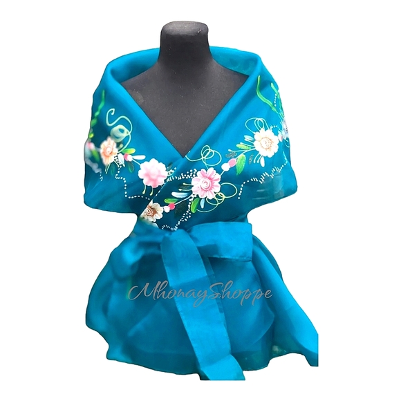 Handmade | Accessories | Tealmodern Filipiniana Handpainted Wrap Around ...